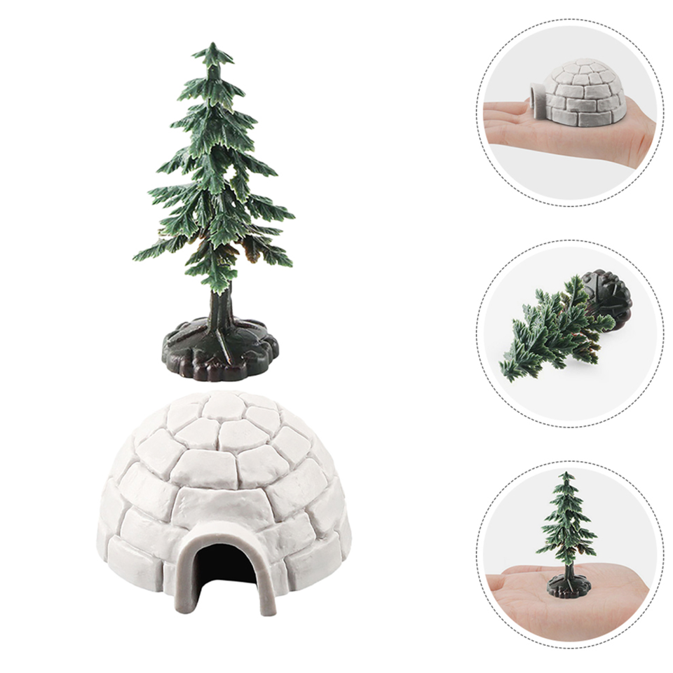Igloo Toys for Kids Artificial Christmas Tree Decorative Ice House ...