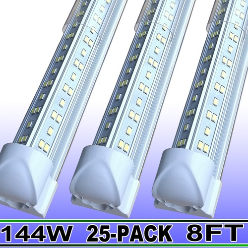 25 PcS T8 8ft 144w LED Shop light Fixture 6500K 8 Foot LED Tube Light ...