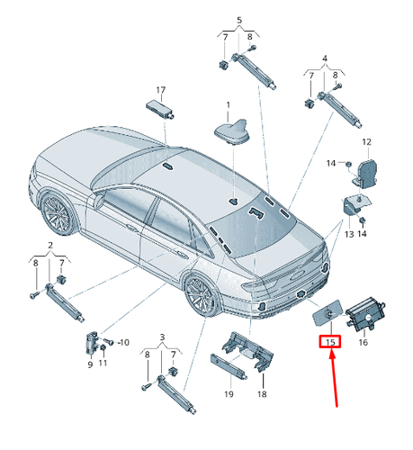 NEW AUDI A8 4N TELEPHONE ANTENNA 982035510B 982-035-510-B | eBay