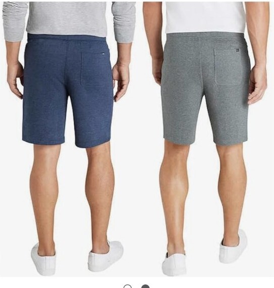 Eddie Bauer Men's 2-Pack Lounge Zipper Pockets Shorts SIZE XL NAVY/DARK ...