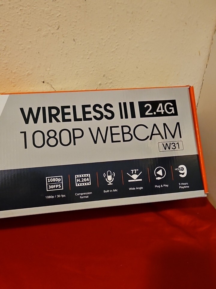 Wireless Webcam 1080P HD w/ Tripod, 2.4G Video Calling / Streaming ...