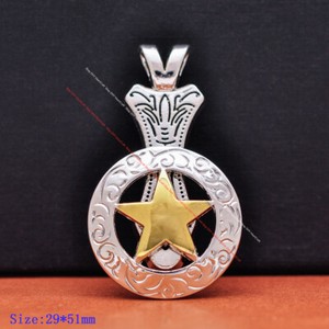 2 Satz Western Cowboy Dekor Gold Texas Ranger Stern Halskette Halsband ...