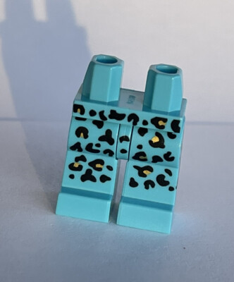 Lego legs Medium Azure Leopard Print Gold Flakes body part | eBay
