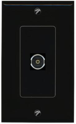 RiteAV 1 Port TOSLINK Female-Female Decorative Wall Face Plate [Black ...