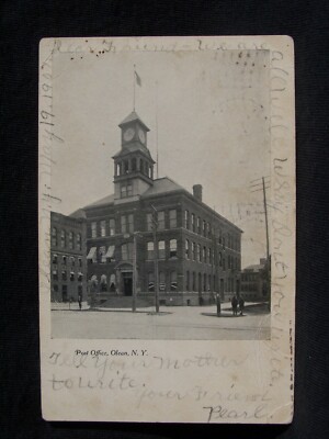 NY Olean Post Office 1907 Postcard | eBay