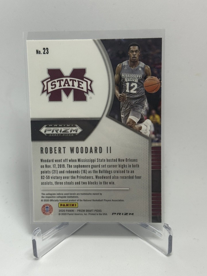2020 Prizm Draft Picks Silver Prizm Robert Woodard ll RC #23 ...