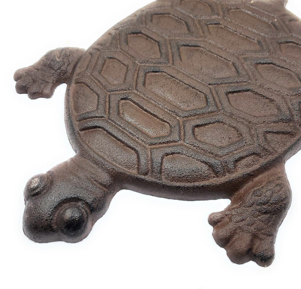 Turtle Garden Stepping Stone Decorative Rustic Cast Iron Yard Garden ...
