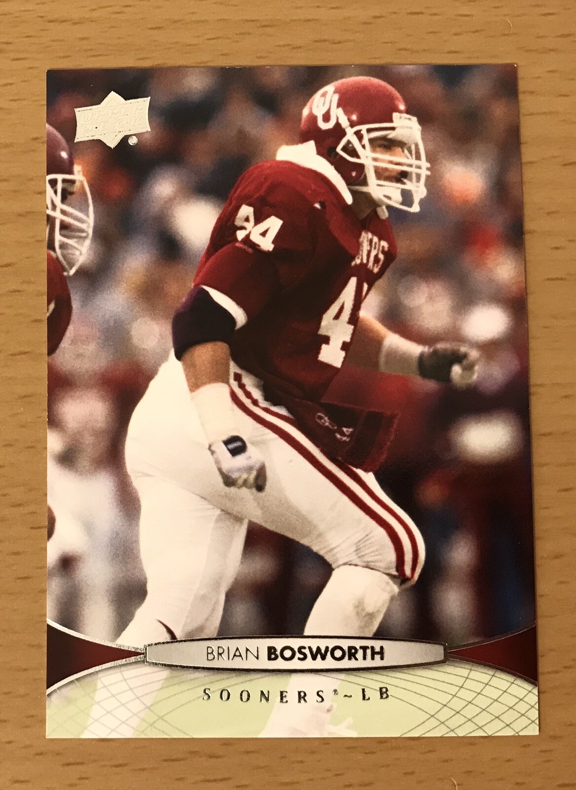 2012 UPPER DECK FOOTBALL BRIAN BOSWORTH THE BOZ OKLAHOMA SOONERS BUTKUS ...