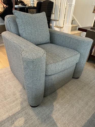 Ralph Lauren Home Brook Street Club Chair in Stoneleigh Herringbone ...