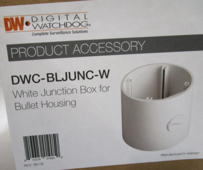 1 New Digital Watchdog Junction Box Bullet Housing White DWC-BLJUNC-W ...