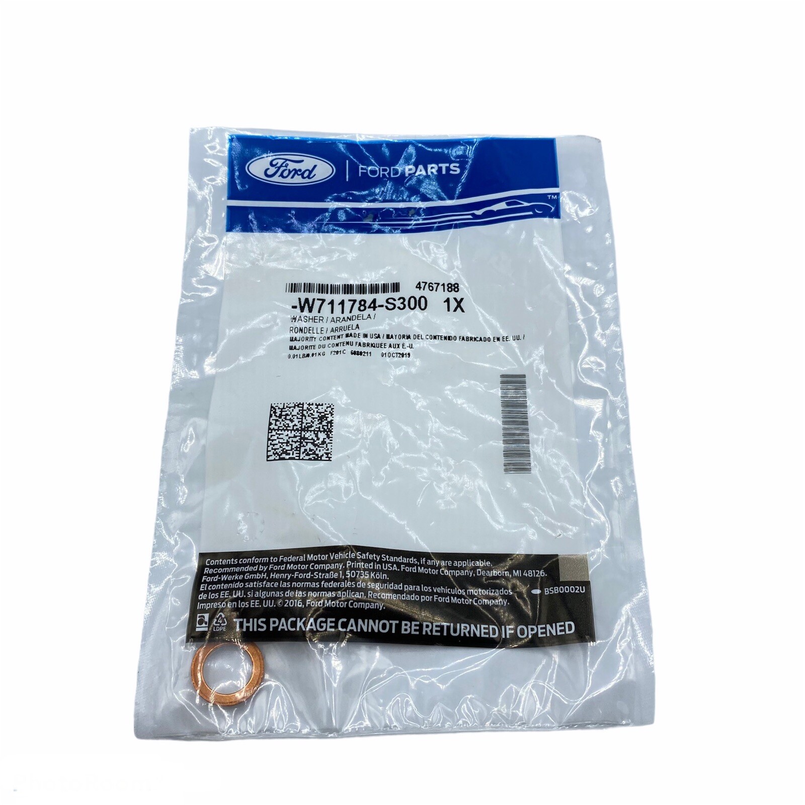 *1 pc* 2007-2020 Genuine Ford OEM Rear Brake Hose Washer W711784-S300 ...