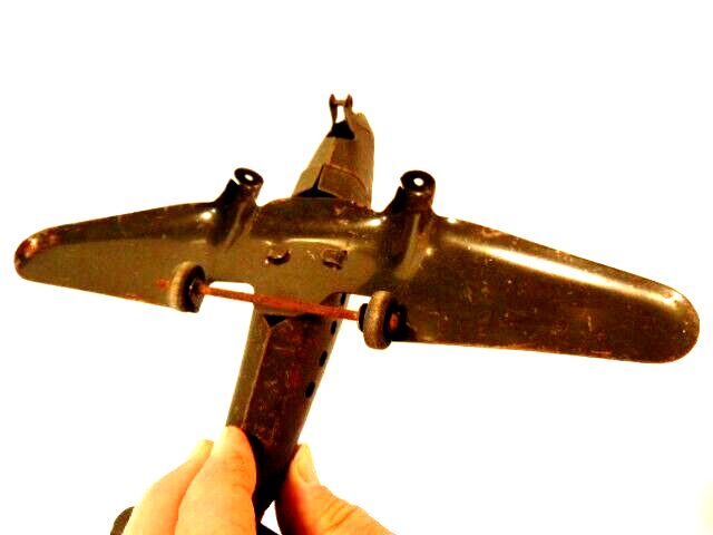 vintage, incomplete, Marx (MAR) military propeller type fighter ...