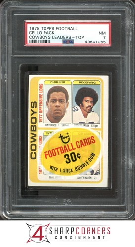 1978 TOPPS FOOTBALL CELLO PACK COWBOYS LEADERS-TOP POP 2 PSA 7 | eBay