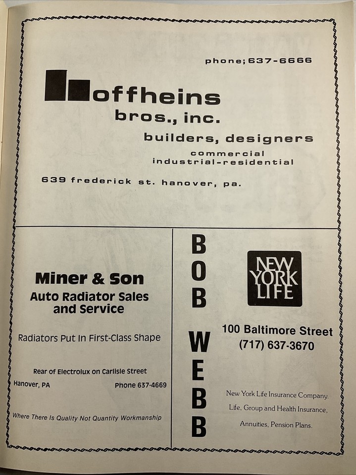 1982 Hanover, Pennsylvania Southwestern High School Mustang Football ...