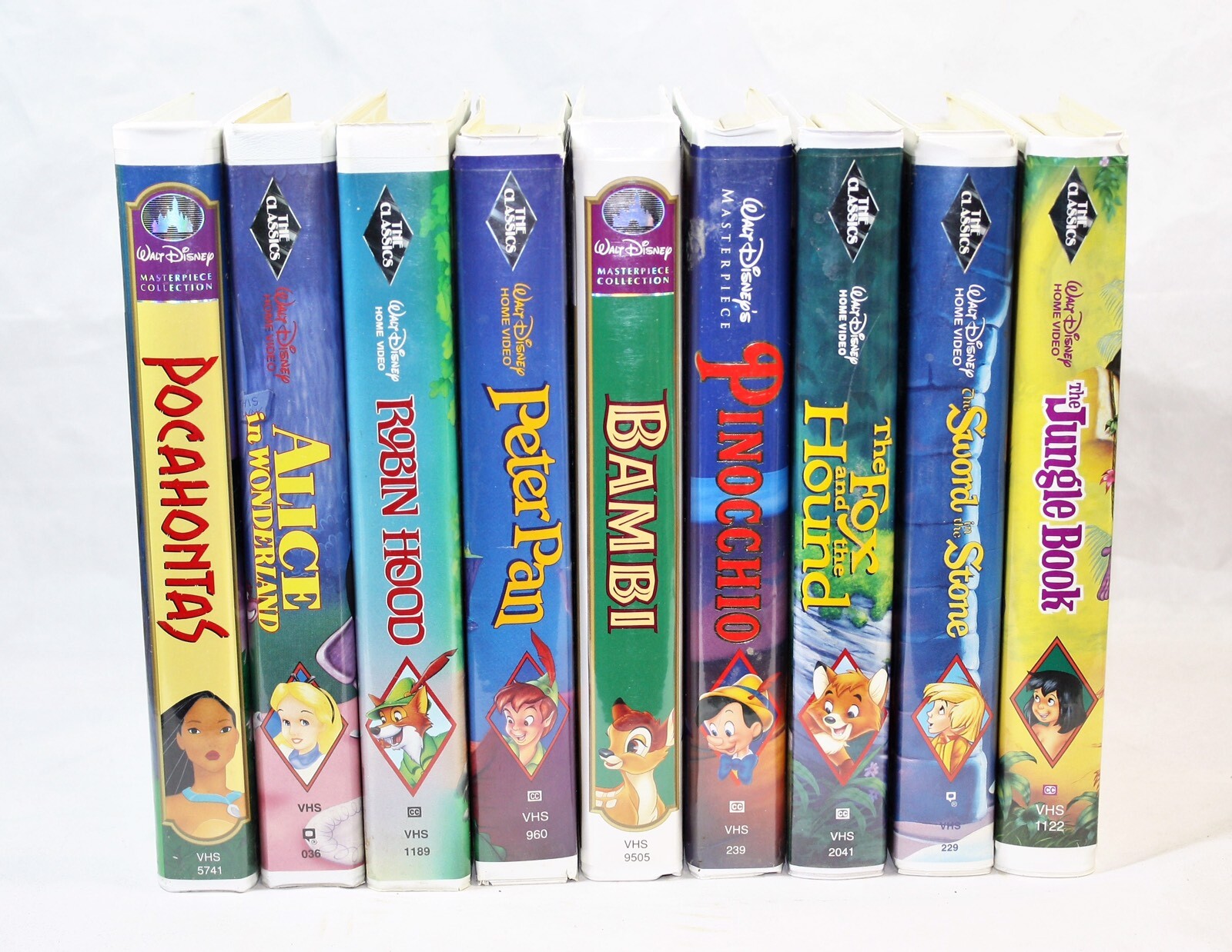 Disney Full Lenght Animated VHS Video Tape Cassette Movies Set of 9 | eBay