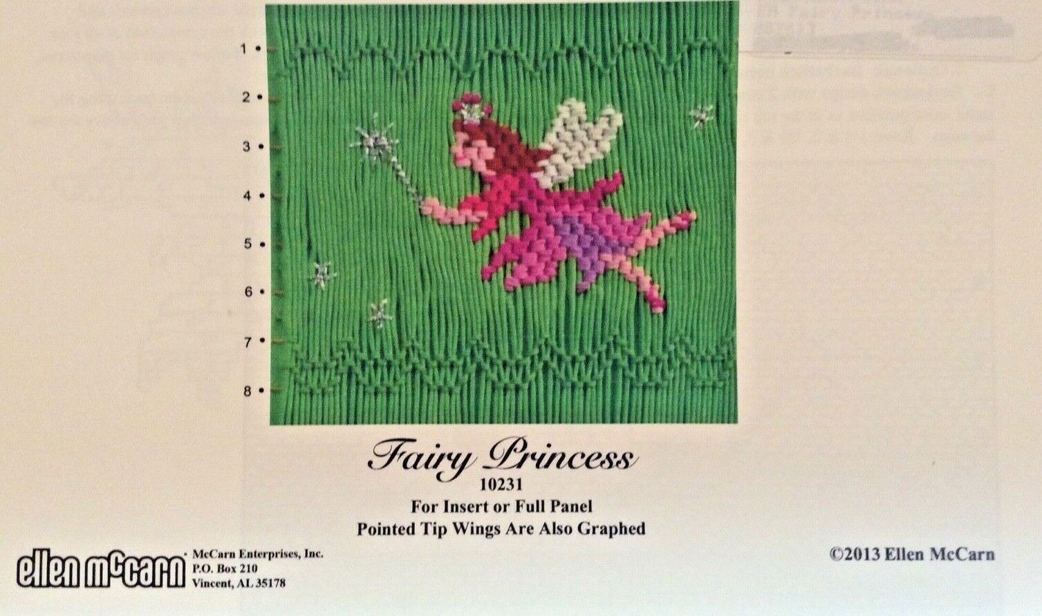 ELLEN MCCARN SMOCKING PLATE #10231 FAIRY PRINCESS | eBay