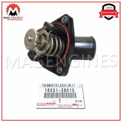 16031-38010 GENUINE OEM WATER INLET SUB-ASSY, W/THERMOSTAT 1603138010 ...