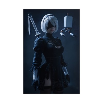 2B Poster, NieR Automata Art Print, Iconic Android Warrior Wall Decor ...