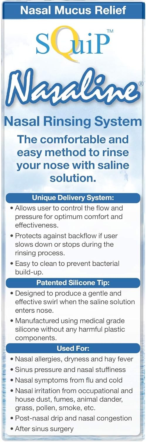 Squip Nasaline Nasal Rinsing System with 10 Premixed Saline Packets | eBay