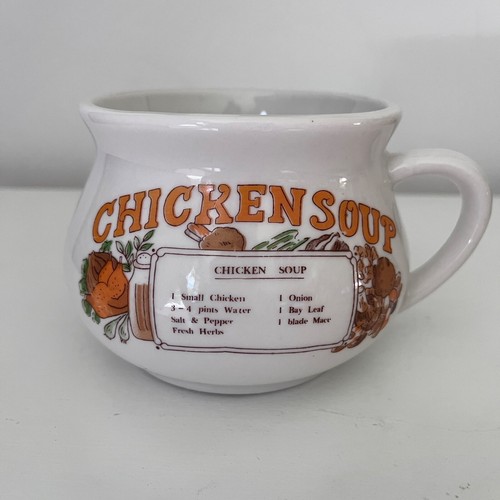 Chicken Soup Recipe Ceramic Mug Vintage 1970s 16 oz. Capacity | eBay