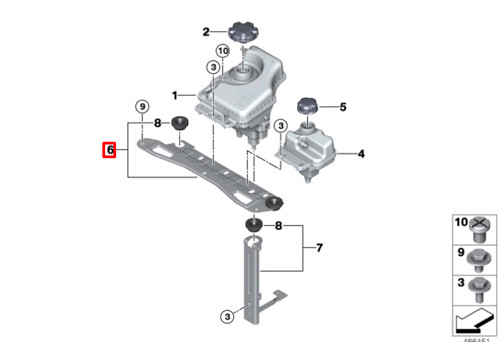 Genuine BMW 3 Series F30 LCI Radiator Expansion Tank Top Holder ...