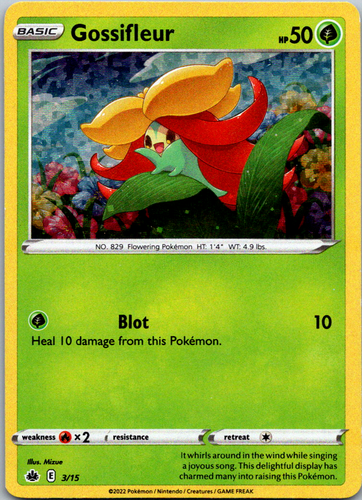 2022 Pokemon McDonalds Match Battle 3/15 Gossifleur Holo Card | eBay