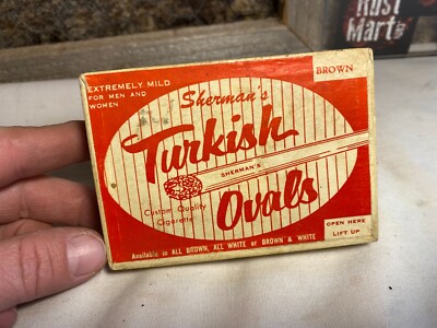 Vintage Sherman's Turkish Ovals Cardboard Cigarette Box | eBay