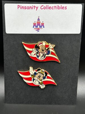 DCL - Wave Logo Boxed Set - Captain Mickey & Minnie Pins | eBay