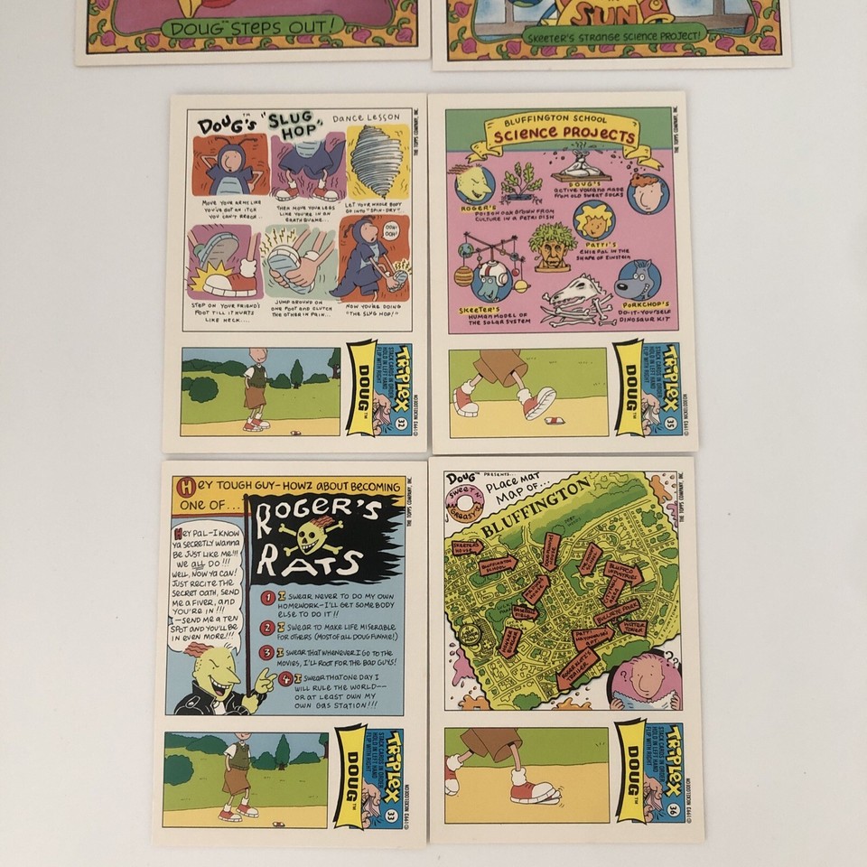 Doug Nickelodeon Trading Cards Topps x28 Nicktoons Cartoon 1993 | eBay