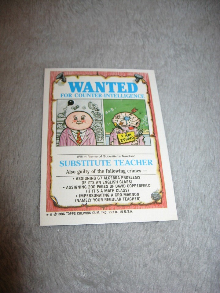 Garbage Pail Kids ~ HUNTER ~ Hunted Hunter ~ Name Sticker Topps 142b ...