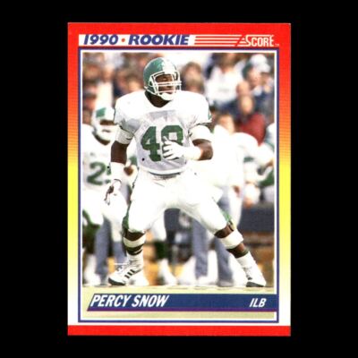 Percy Snow 1990 Score Rookie Michigan State Spartans #305 Set Break GM ...