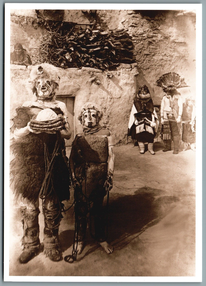 KACHINAS of POWAMU CEREMONY, Hopi. Walpi Pueblo, Arizona, AZ VTG ...