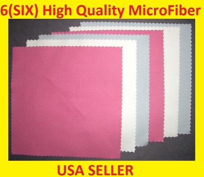 6 pc RWB MICROFIBER CLEANING CLOTH - Ipad Ipod Tablet Laptop Iphone LED ...
