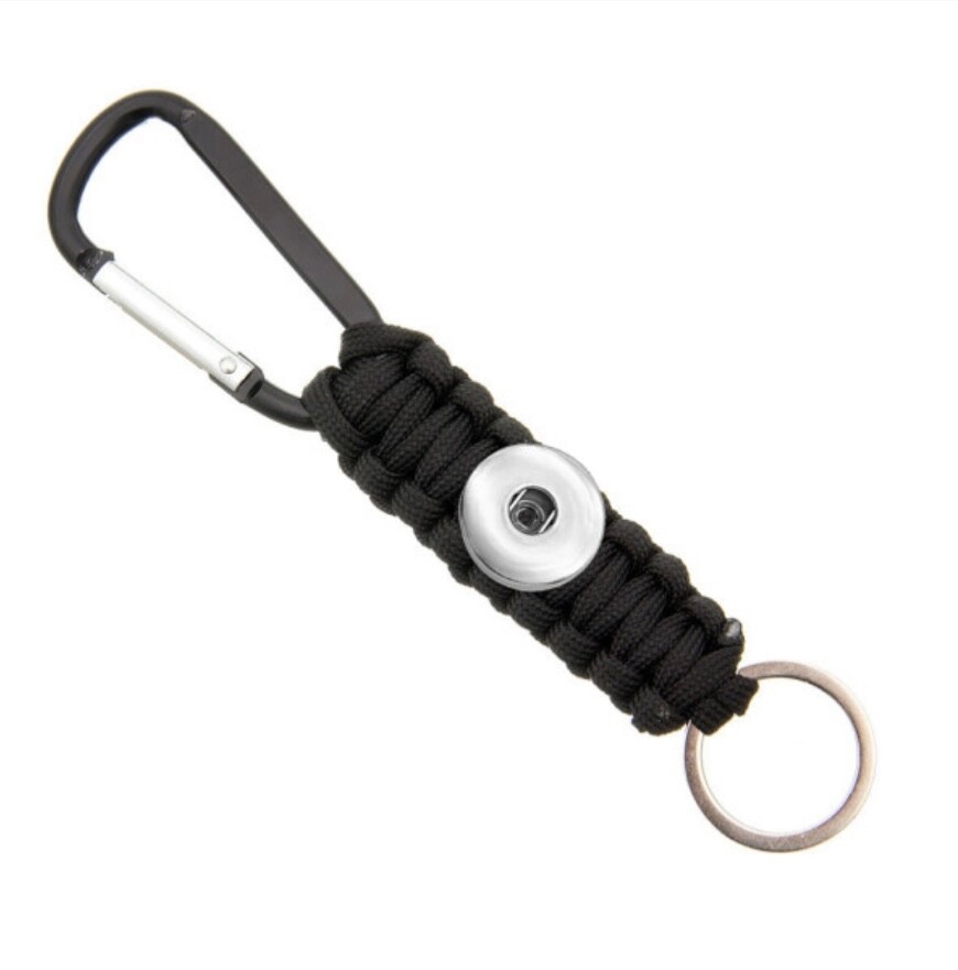 BUTTON STYLE KEYCHAIN FITS GINGER SNAP STYLE JEWELRY Survival carabiner ...