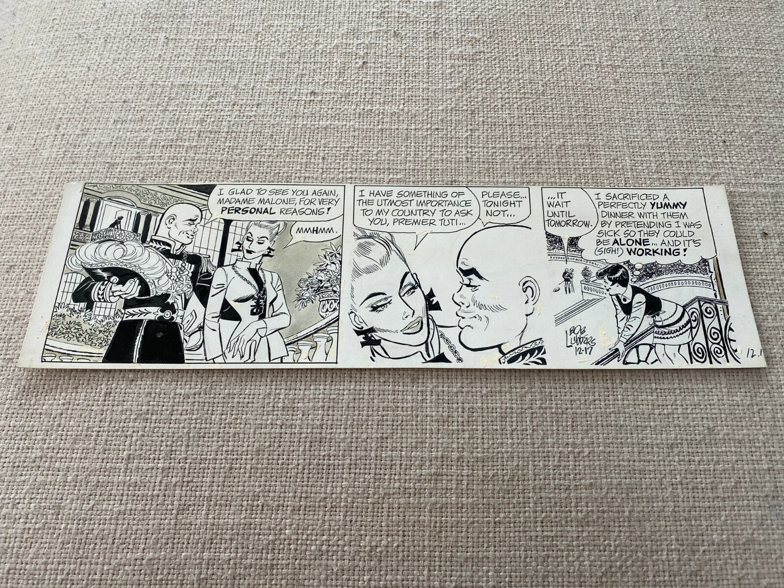 #681217 ROBIN MALONE Original Daily Strip Art by Bob Lubbers December ...