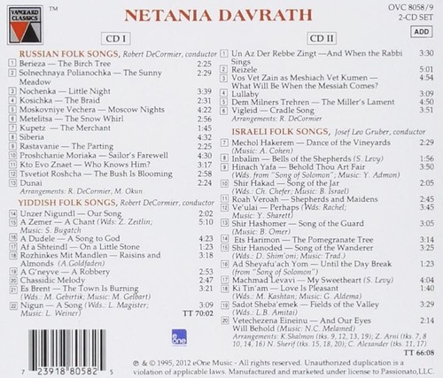 Netania Davrath Various: Russian & Yiddish Son (CD) | eBay
