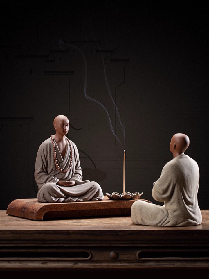 Chinese Zen Purple Sand Monk Decoration Buddha Decorative Crafts ...