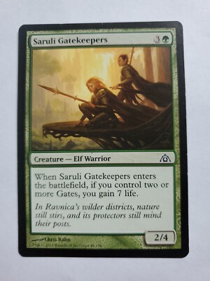 MTG Magic The Gathering Card Saruli Gatekeepers Creature Elf Warrior Green | eBay