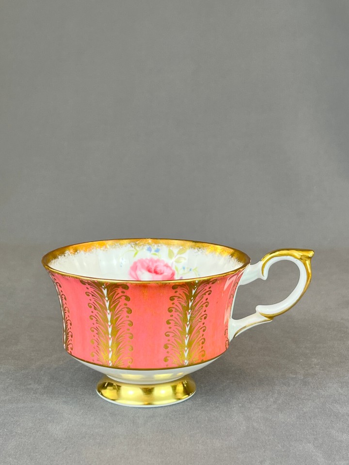Paragon PINK & GOLD CABBAGE ROSE Footed Cup and Saucer Set by Reg ...