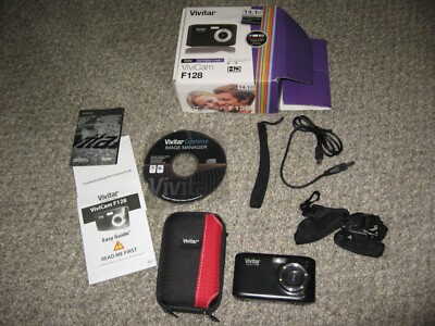Vivitar ViviCam F128 HD 14.1 Mega Pixels Digital Camera Black | eBay