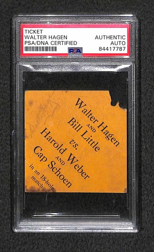 Walter Hagen Signed Autographed "Golf HOFer & 11x Major Winner" Ticket ...