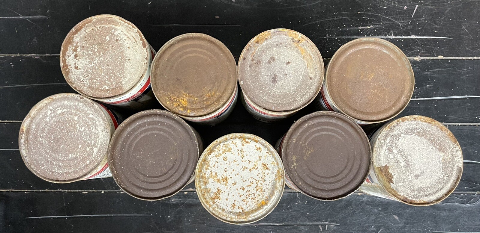 Lot of 9 Barn Fresh Vintage Standard Motor Oil Permalube Tin Cans ...