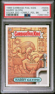1988 Garbage Pail Kids Series 15 OS15 HARRY GLYPH 583b DIECUT Card PSA ...