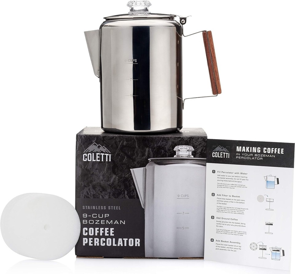 Durable Stainless Steel Percolator for Off-Grid and Camping - Toxin ...