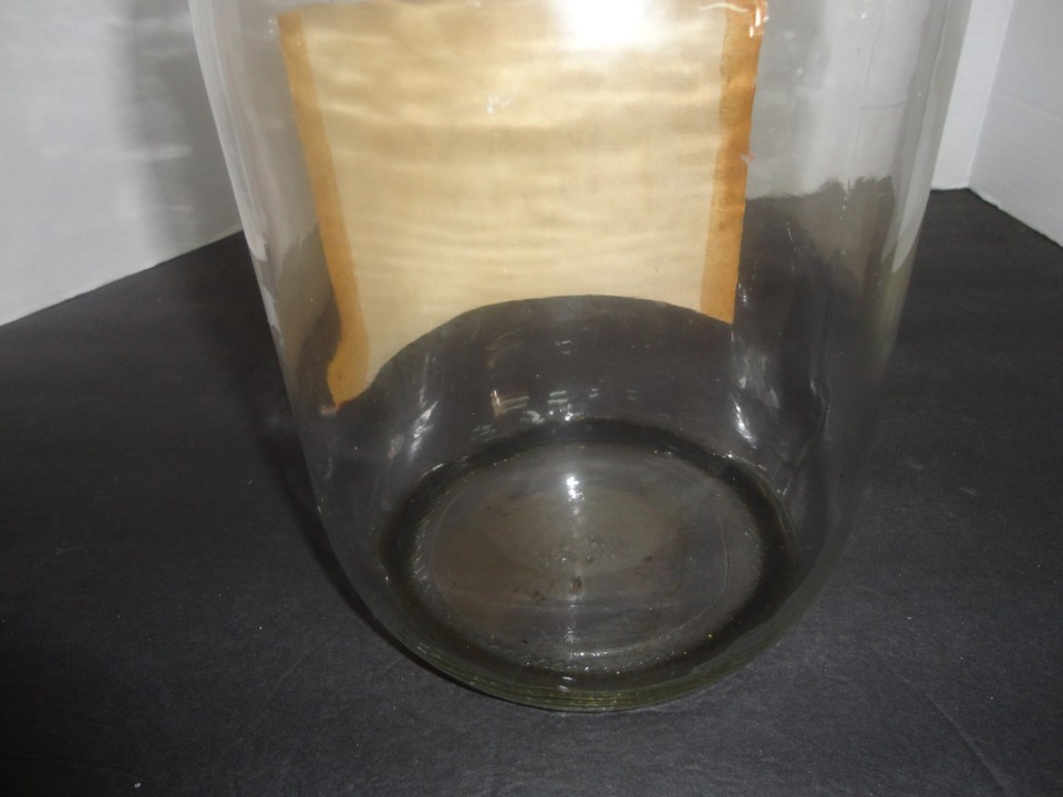 PEPSI SODA FOUNTAIN SYRUP JUG PAPER LABEL W/CAP CLEAR GLASS JOHNSON ...