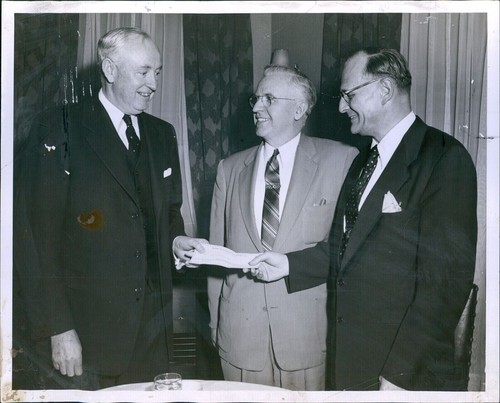 1956 Esso Safety Grant Aids Police Vp B L Ray Dean Everett Education ...