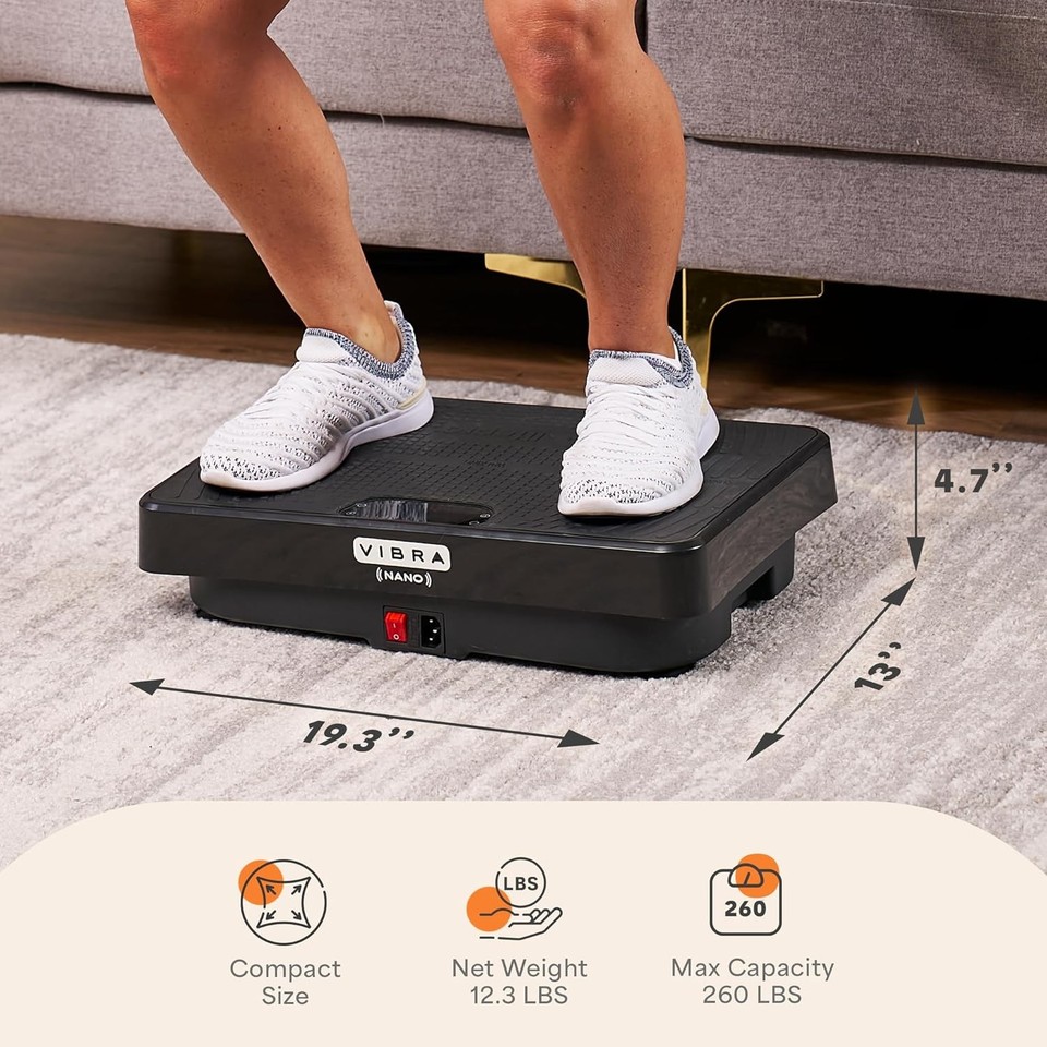 Lifepro VibraNano Compact Vibration Plate Machine for Exercise ...