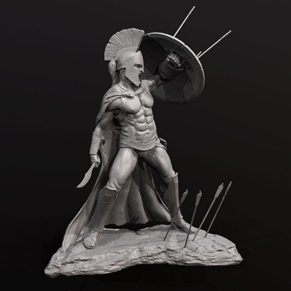 Spartan Warriors Resin 3D Print Model Kit 1/24 Miniatures Unassembled ...