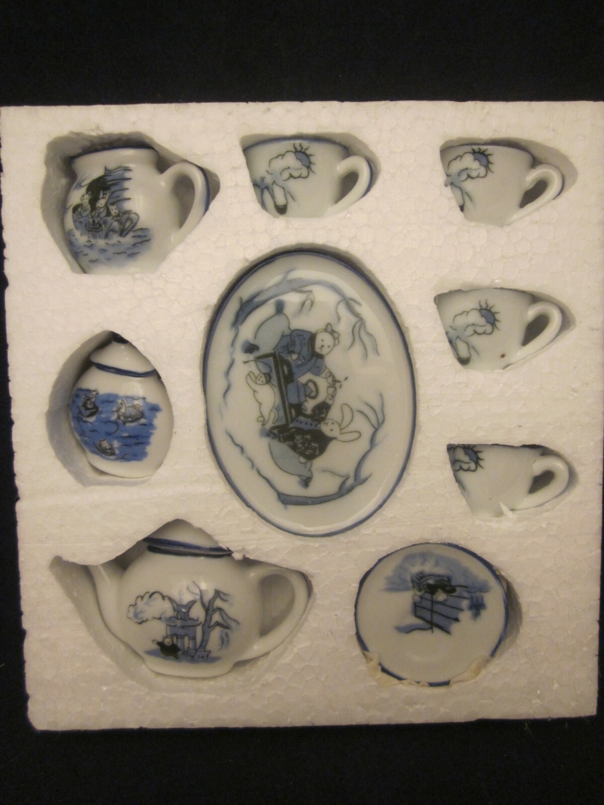 MUFFY VANDERBEAR The Blue Pagoda Tea Set VINTAGE NEW in BOX | eBay