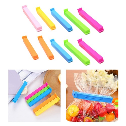 10x Food Bag Clip Multifunctional Snack Storage Clips Compact Snack Bag ...